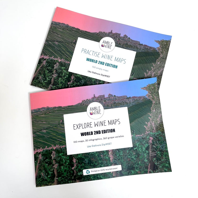 World wine map workbooks: full vs. empty maps to test yourself – Amble Wine