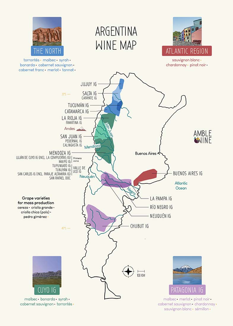 Argentina wine map – Amble Wine