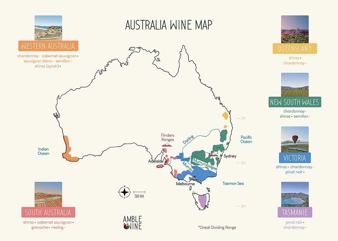 Australia wine map – Amble Wine