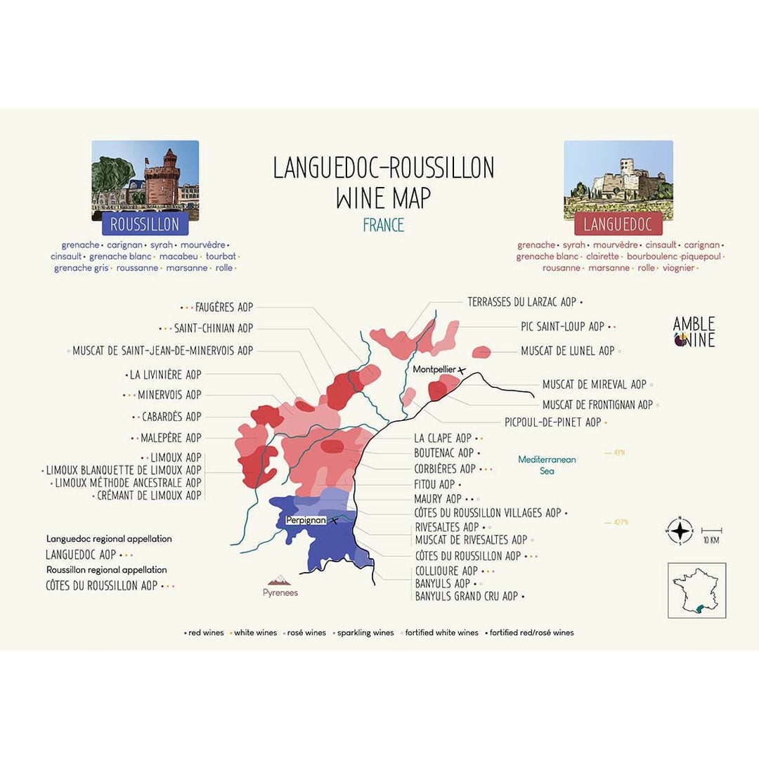 Languedoc-Roussillon wine map – Amble Wine